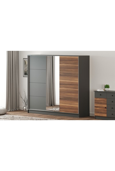 Rabi Mobilya Paris Sürgülü Mega Aynalı Gardırop Rabi Mobilya Paris Sürgülü Mega Aynalı Gardırop