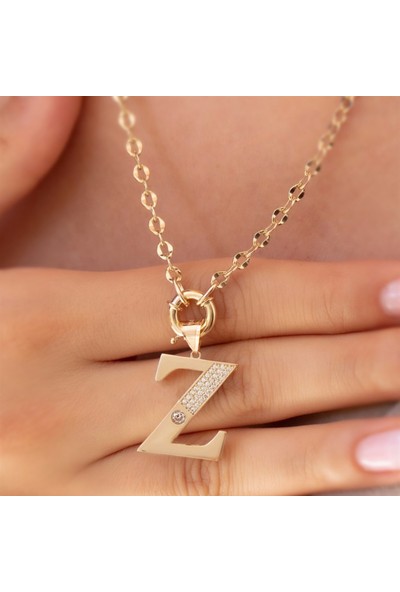 Zerkub Jewellery Altın Harf Z Kolye