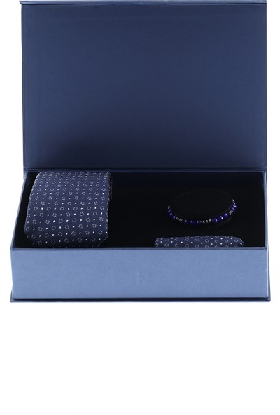 Kiğılı 3'lü Kravat Mendil Bileklik Set