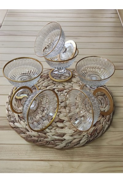 Warranty Kitchen Cam Asitli Kesme Sunumluk 6 Lı Kase Gold 12X10 Warranty Kitchen Cam Asitli Kesme Sunumluk 6 Lı Kase Gold 12X10