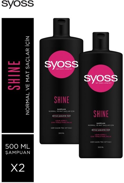 Syoss Shine Şampuan 500 ml x 2 Adet