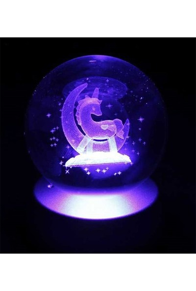 Bun Design Unicorn Işıklı Cam Küre Bun Design Unicorn Işıklı Cam Küre