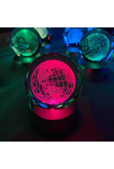 Bun Design Işıklı Cam Dünya Küre Bun Design Işıklı Cam Dünya Küre