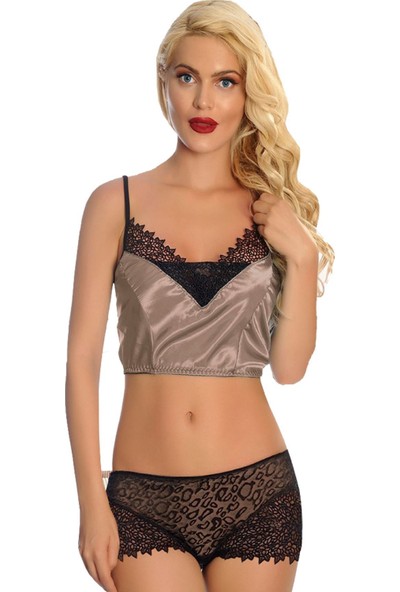 Sistina 289 Saten Baybydoll Takım Vizon Renk S/m Beden Sistina 289 Saten Baybydoll Takım Vizon Renk S/m Beden