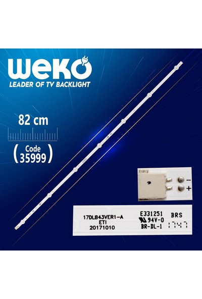 OEM 17DLB43VER1-A Etı 20171010 - 7 Ledli 82 cm