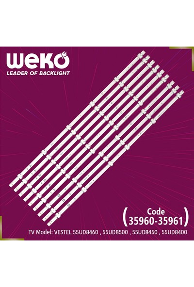 OEM WKSET-5538 35960X6 35961X3 Lg Innotek Vestel 55INCH 9 Adet LED Bar OEM WKSET-5538 35960X6 35961X3 Lg Innotek Vestel 55INCH 9 Adet LED Bar