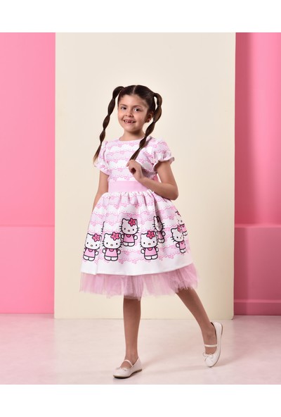 Eylul Elif Butik Hello Kity Kız Çocuk Elbise