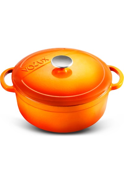 Voeux Derin Döküm Tencere Amusant Collection 24 cm. Turuncu Voeux Derin Döküm Tencere Amusant Collection 24 cm. Turuncu