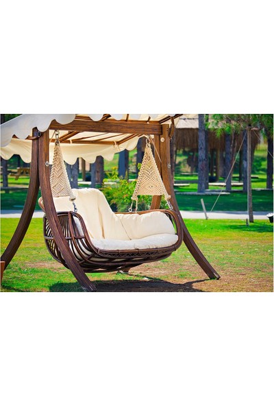 Romano Bahçe Balkon Teras Salıncağı RMN-S102, Kahverengi