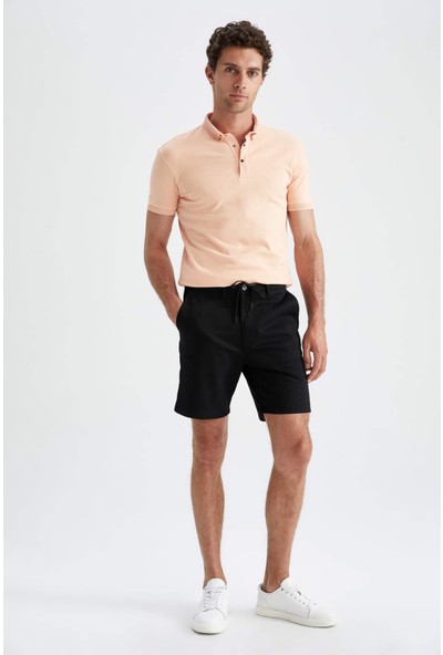 DeFacto Slim Fit Beli Bağcıklı ŞORT Y1347AZ22SM