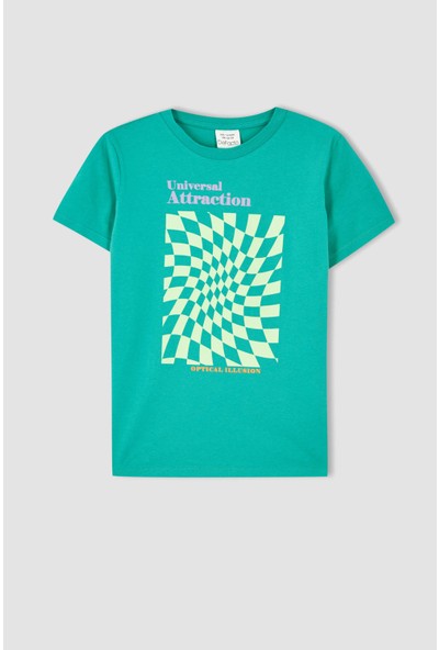 DeFacto Erkek Çocuk Regular Fit Bisiklet Yaka Kısa Kollu TIŞÖRT Y5774A622HS