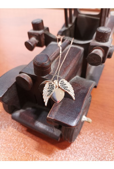 Firuze Gümüş Melek Kanatlı Gümüş Kolye Firuze Gümüş Melek Kanatlı Gümüş Kolye