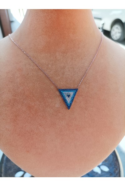 Firuze Gümüş Nazar Boncuklu Gümüş Kolye 4 Firuze Gümüş Nazar Boncuklu Gümüş Kolye 4