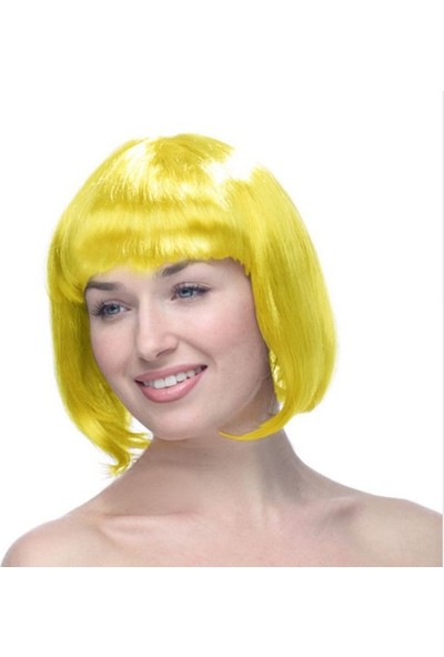 Sarı Küt Peruk Saç Sarı Küt Peruk Saç