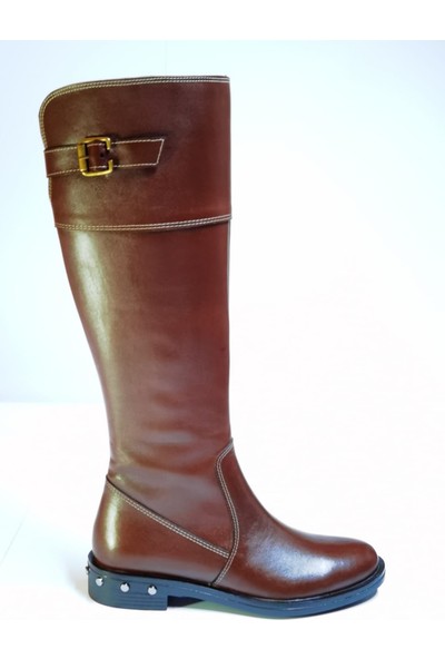 Alemara Deri El İşçiliği Kadın Çizme