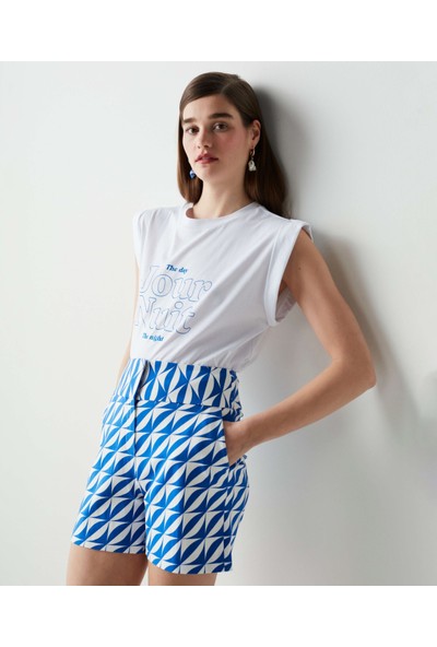 Geometrik Desen Şort
