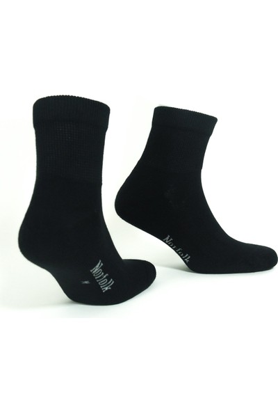 Norfolk Siyah Lima Ikili Paket Diyabet ve Ödem Dostu Sağlık Çorabı