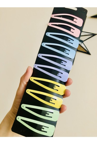 10'lu Renkli Çıtçıt Yan Toka