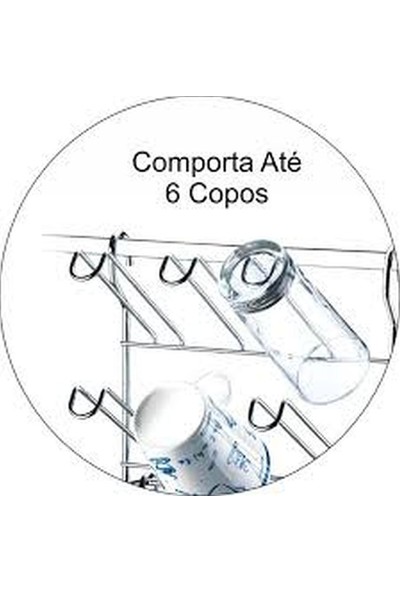 Sia Bardak Düzenleyici Askı ve Kurutmalık,bulasıklık Duvar Monte 19X12X24CM