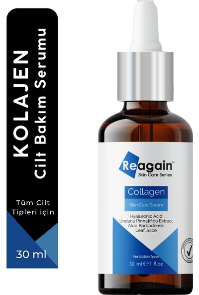 Reagain Kolajen Serum (Hyaluronic Acid - Aloe Barbadensis Leaf Juice - Undaria Pinnatifida Extract) Reagain Kolajen Serum (Hyaluronic Acid - Aloe Barbadensis Leaf Juice - Undaria Pinnatifida Extract)