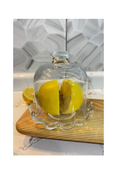 May Home Papatya Kapaklı Cam Limonluk Limon Saklama Kabı May Home Papatya Kapaklı Cam Limonluk Limon Saklama Kabı