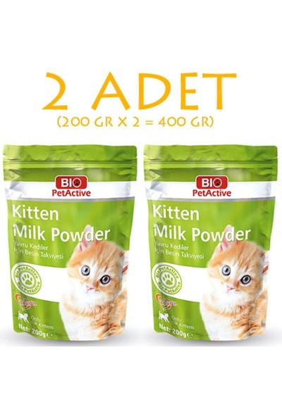 Bio Pet Active Pet Active Biopetactive Kitten Milk Süt Tozu 200 gr x 2 Adet Bio Pet Active Pet Active Biopetactive Kitten Milk Süt Tozu 200 gr x 2 Adet