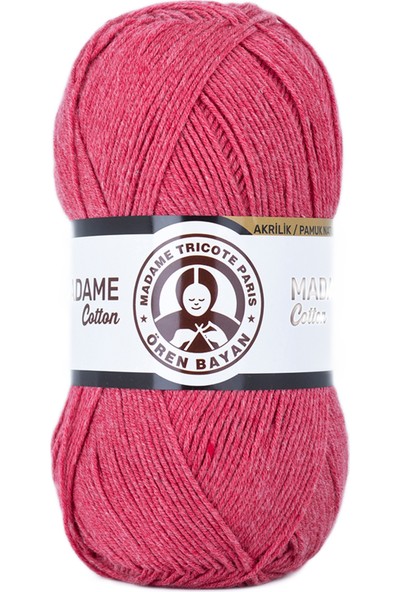 Ören Bayan Madame Cotton El Örgü Ipi Yünü 100 gr 048 Açık Kırmızı Ören Bayan Madame Cotton El Örgü Ipi Yünü 100 gr 048 Açık Kırmızı