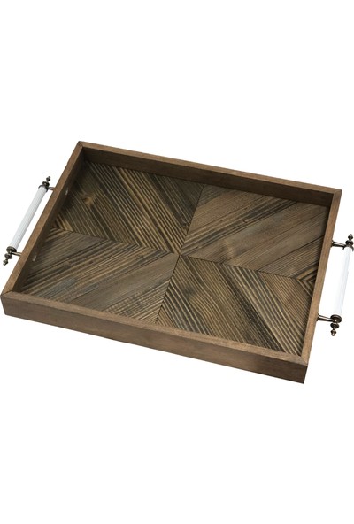 ZucciHome Ahşap Kaplama Tepsi 01