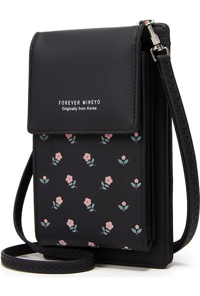 Keluofu Kadın Cep Telefonu Çantası Çapraz Vintage Baskılı Çanta (Yurt Dışından)