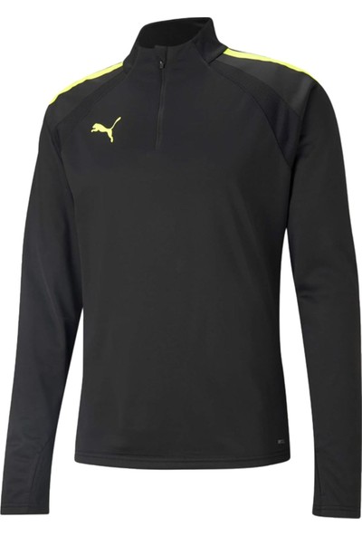 Puma Teamliga 1/4 Zip Top Erkek Futbol Antrenman Uzun Kollu Tişört 65723640 Siyah
