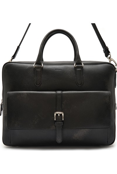 Ahren Siyah Erkek Deri Evrak Çantası