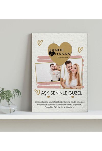 BK Kişiye Özel Fotoğraflı Mesajlı Kanvas Tablo 30X50CM-2 BK Kişiye Özel Fotoğraflı Mesajlı Kanvas Tablo 30X50CM-2