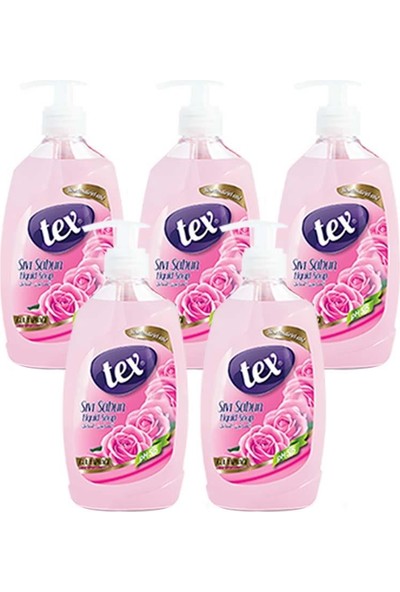 Tex Sıvı El Sabunu Gül Yaprağı 400 ml x 5 Tex Sıvı El Sabunu Gül Yaprağı 400 ml x 5
