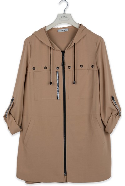 Ekol Kapüşonlu Trençkot