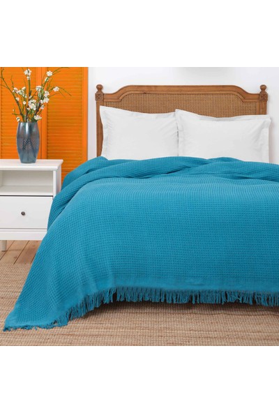Karaca Home Coloro Turkuaz %100 Pamuk Çift Kişilik Waffle Pike