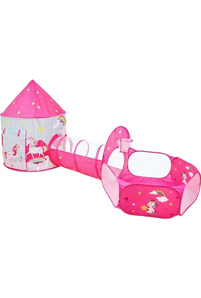 Mj Toys Unicorn Çocuk Oyun Çadırı, 3'ü Bir Arada, Top Havuzu, Oyun Çadırı, Oyun Tüneli - Top Havuzlu Çadır Mj Toys Unicorn Çocuk Oyun Çadırı, 3'ü Bir Arada, Top Havuzu, Oyun Çadırı, Oyun Tüneli - Top Havuzlu Çadır