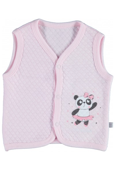 Bibaby Kapitone Fiyonklu Panda Yelek