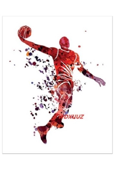 Charge Basketbol Spor Duvar Dekorasyonu Suluboya Tuval Tablo Charge Basketbol Spor Duvar Dekorasyonu Suluboya Tuval Tablo