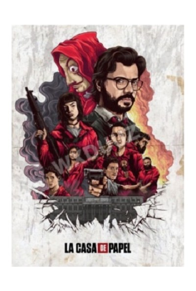 Hd Kaliteli La Casa De Papel Duvar Dekorasyon Tablo