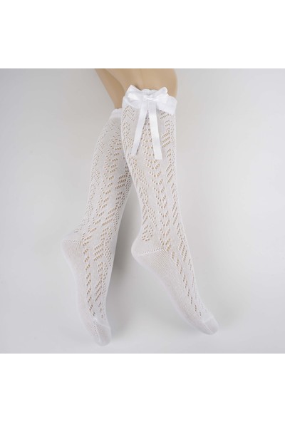 Katamino Bennur Aksesuarlı Kız Çocuk File Diz Altı Çorap