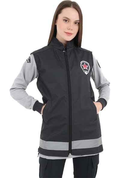 Yeni Tip Özel Güvenlik Uzun Yelek Kadın Tesettür