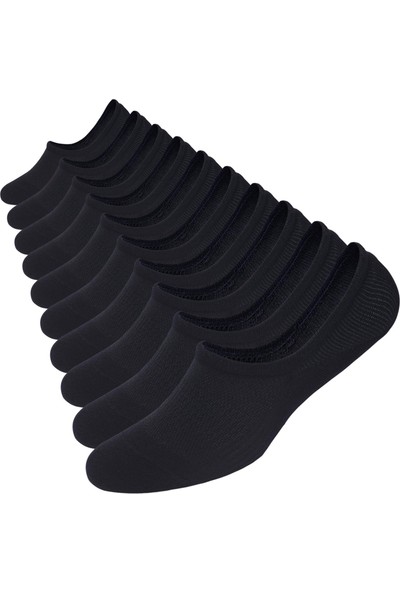 KonForYou Erkek Dikişsiz Bambu Sneaker Çorap 10'lu Görünmez Spor Ayakkabı Çorabı