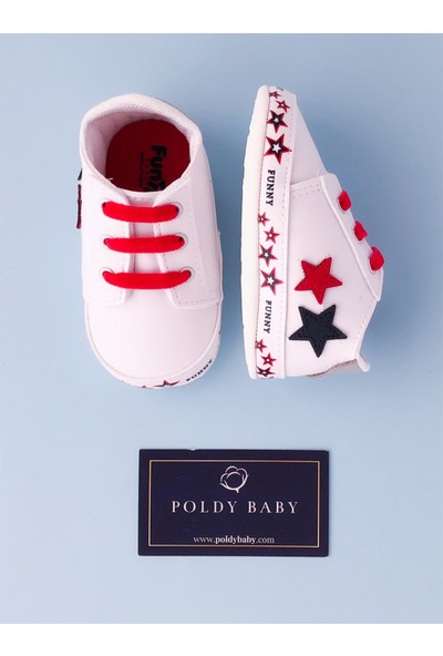 Poldy Baby Super Star Bebek Ayakkabısı Kırmızı Poldy Baby Super Star Bebek Ayakkabısı Kırmızı