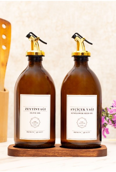 Reoona Oval Köşeli Standlı Gold Zeytinyağı Ayçiçek Yağı Yağdanlık Yağlık 500 ml Reoona Oval Köşeli Standlı Gold Zeytinyağı Ayçiçek Yağı Yağdanlık Yağlık 500 ml