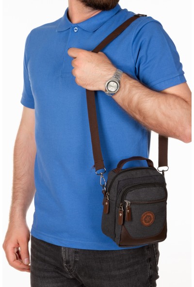 Kanvas Erkek El Çantası Omuz Askılı Cüzdan Telefon Için Günlük Çanta (Küçük Boy) Kanvas Erkek El Çantası Omuz Askılı Cüzdan Telefon Için Günlük Çanta (Küçük Boy)