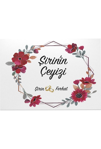 Evrem Kırtasiye Gelin Çeyiz Koli Etiketi 10 Adet A4 (29,7X21CM) Ebat Baskılı Sticker