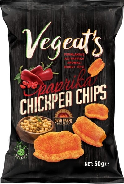 Vegeat’s Fırınlanmış Paprika Aromalı Nohut Cips 50 gr Vegeat’s Fırınlanmış Paprika Aromalı Nohut Cips 50 gr