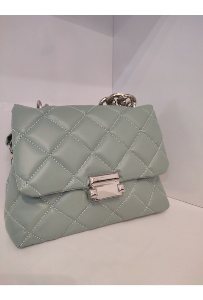 Butik Sosyete Su Yeşili Kadın Zincir Askı Detaylı Günlük Çapraz Çanta Butik Sosyete Su Yeşili Kadın Zincir Askı Detaylı Günlük Çapraz Çanta