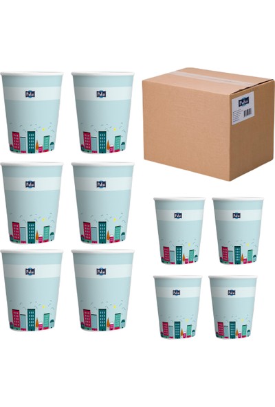 Pufai 600 Adet Pufai Karton Bardak 6 Oz 180 cc