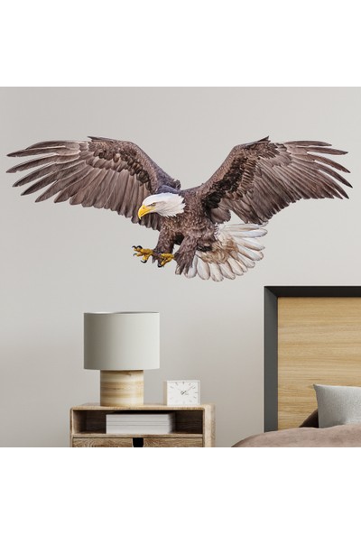 Dizayn All Suluboya Uçan Kartal Dekoratif Duvar Sticker
